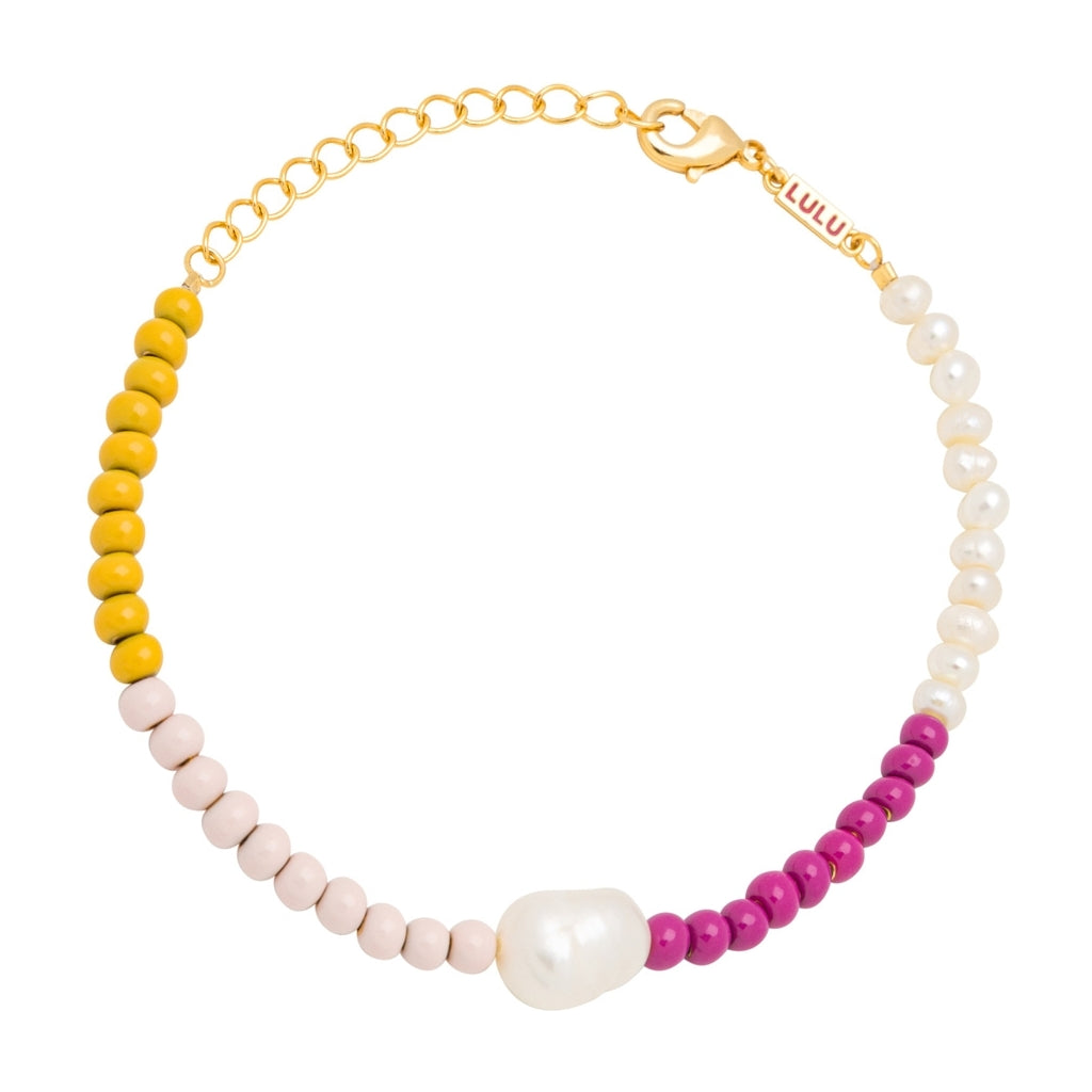 LULU Copenhagen-Color Ball Bracelet Pearls gold plated-{StyleType ...